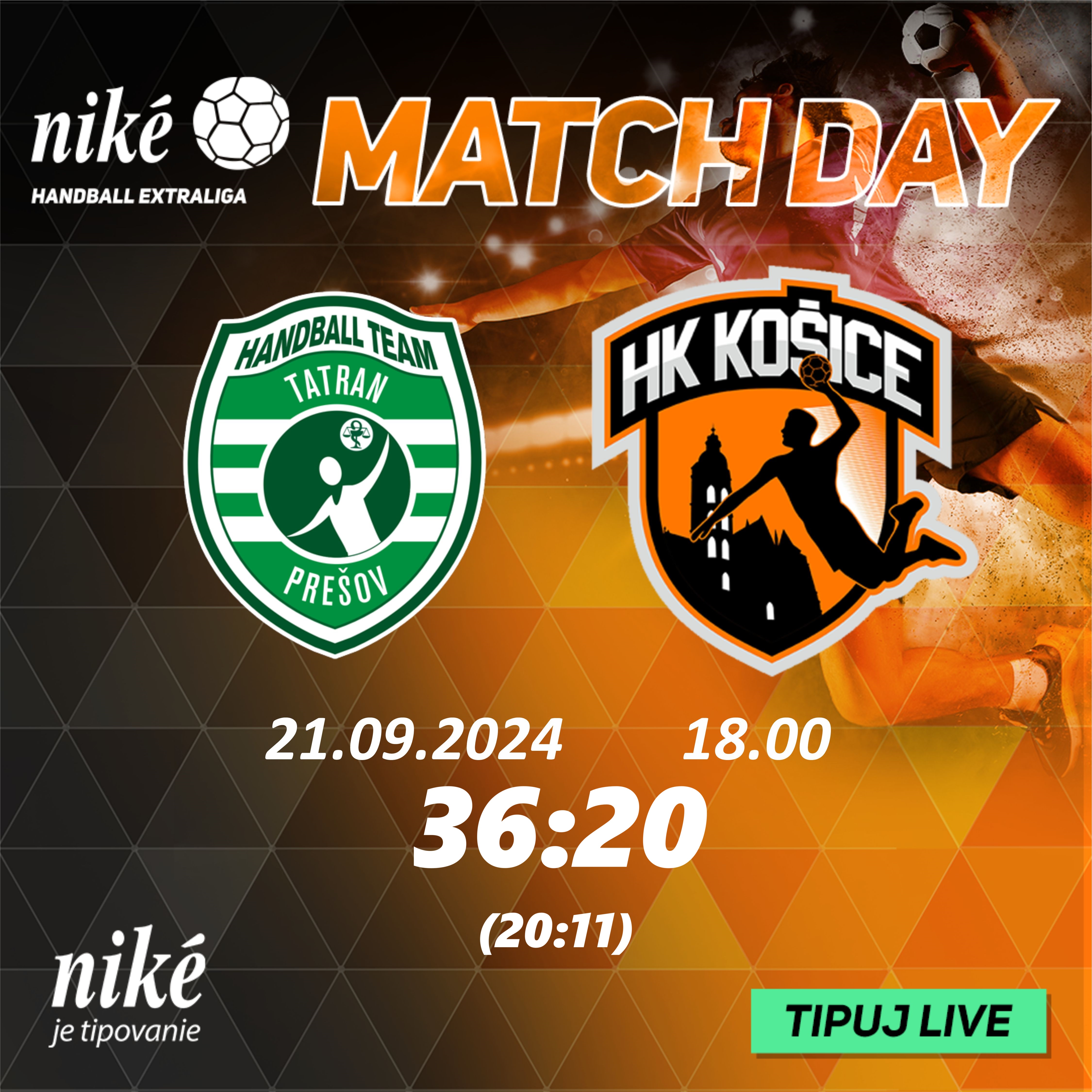 NHE: Vo východniarskom derby 16-gólový triumf | Handball Team Tatran Prešov